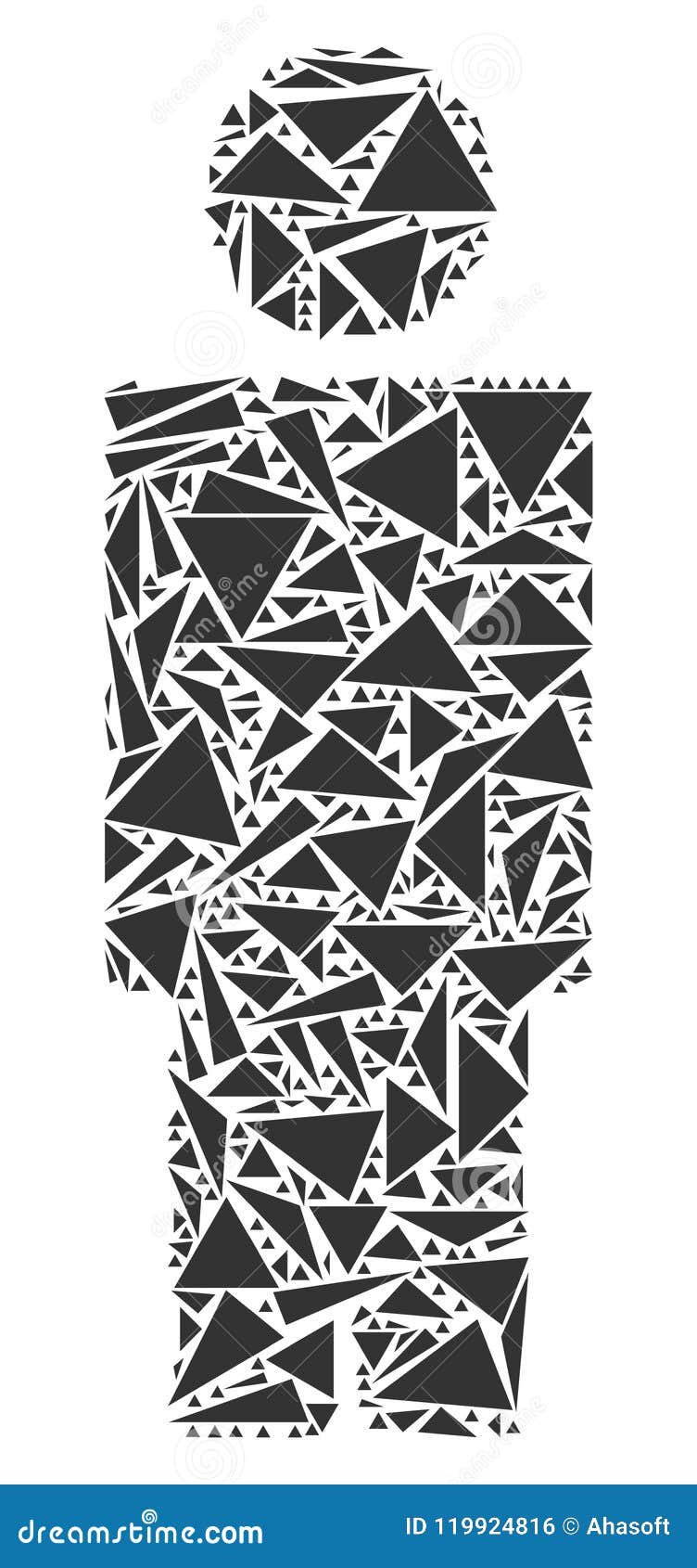 Person Collage Of Triangles Vector Illustration | CartoonDealer.com ...