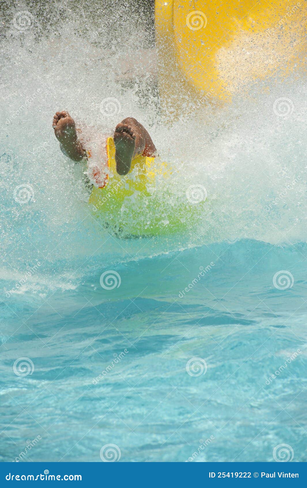 Person Coming Down a Water Slide Stock Photo - Image of action ...