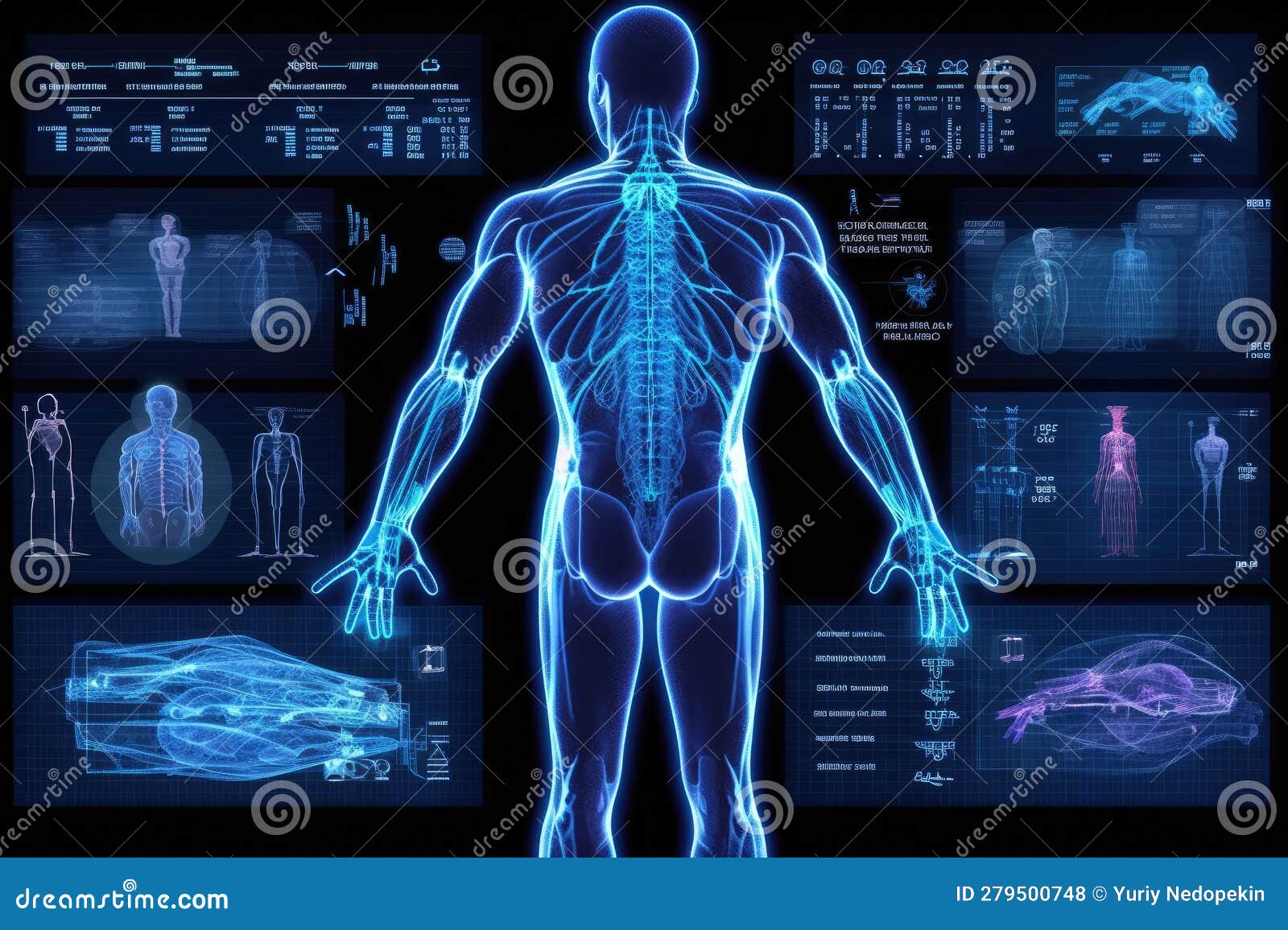 Person on a Computer Screen Displaying Real-time Data and Visuals ...