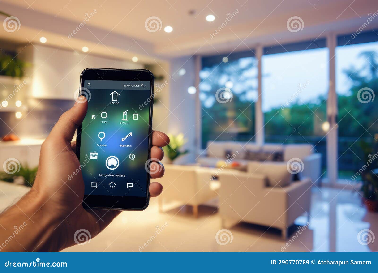 A Person Controlling Smart Home Devices, Smart Home Management System ...