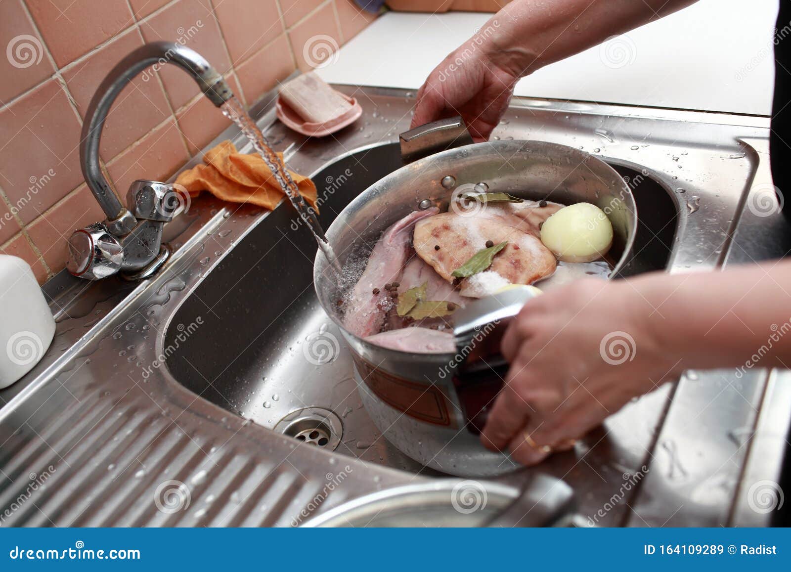 Person Cooking of Russian Meat Aspic Stock Image - Image of appetizer ...