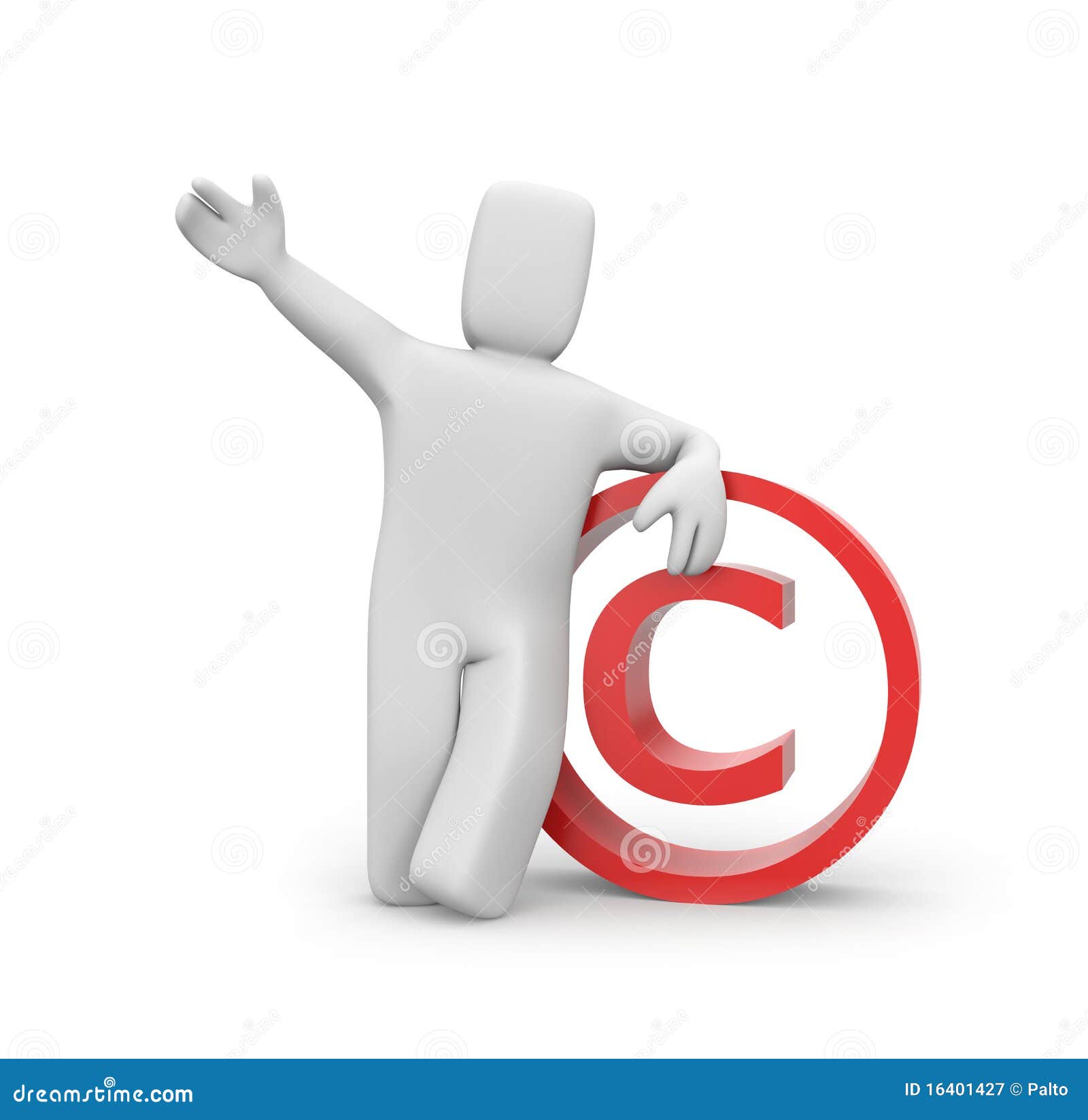 Person and copyright sign stock illustration. Illustration of author ...