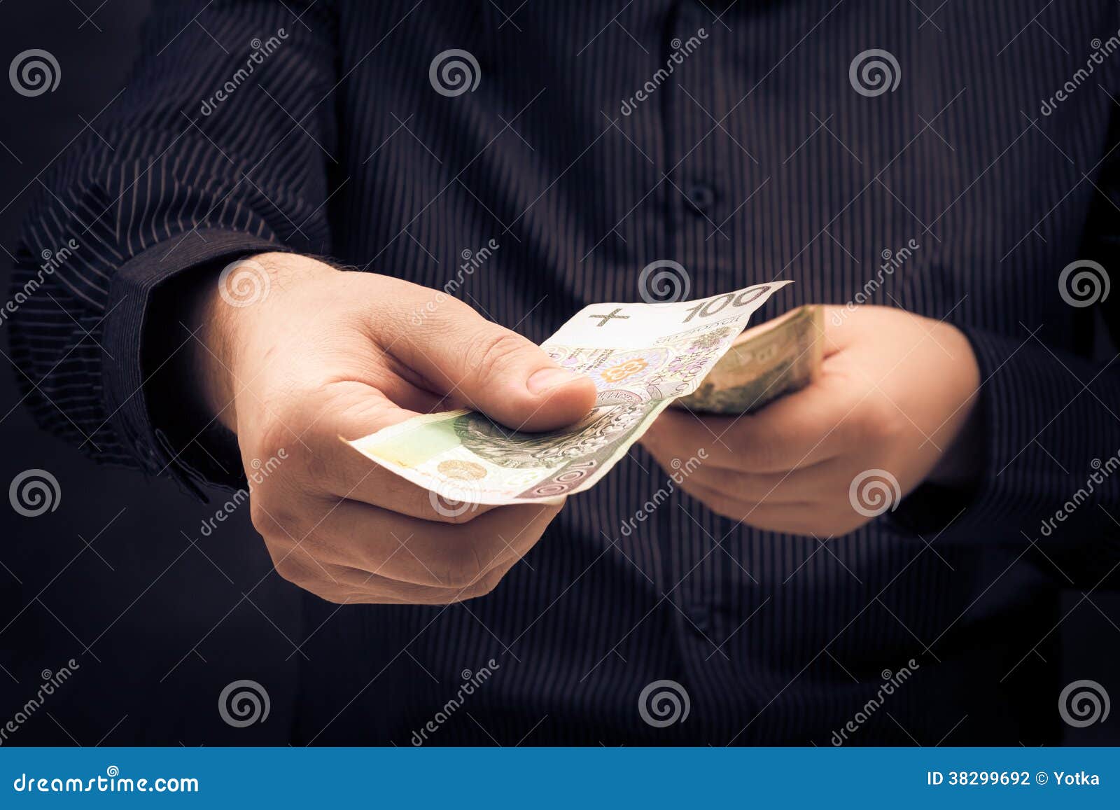 Person Counting Certain Amount Money Stock Photo - Image of finger ...