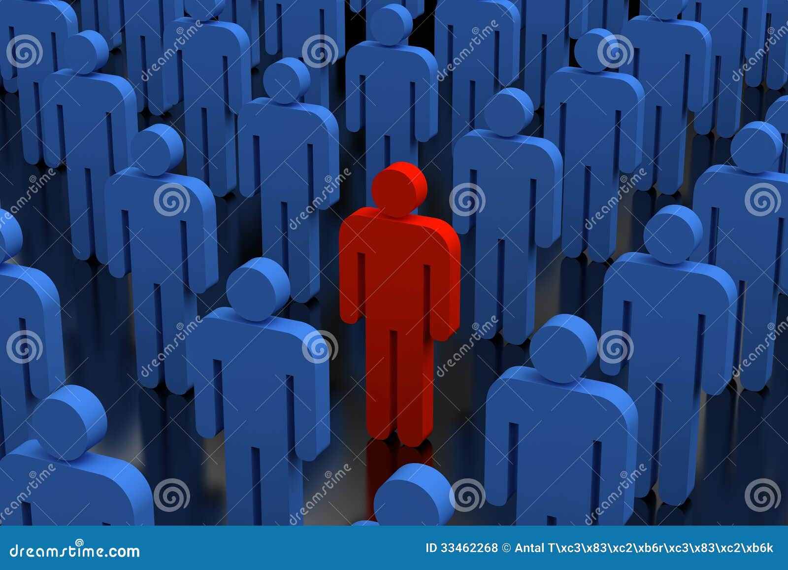 Red Person In A Crowd Of People. High Risk To Spread Disease Viruses ...