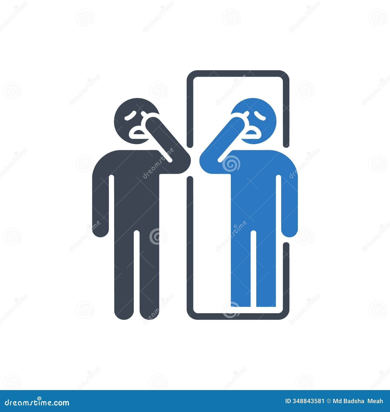 Old Person Crying Vector. Cartoon. Isolated Art On White Background ...