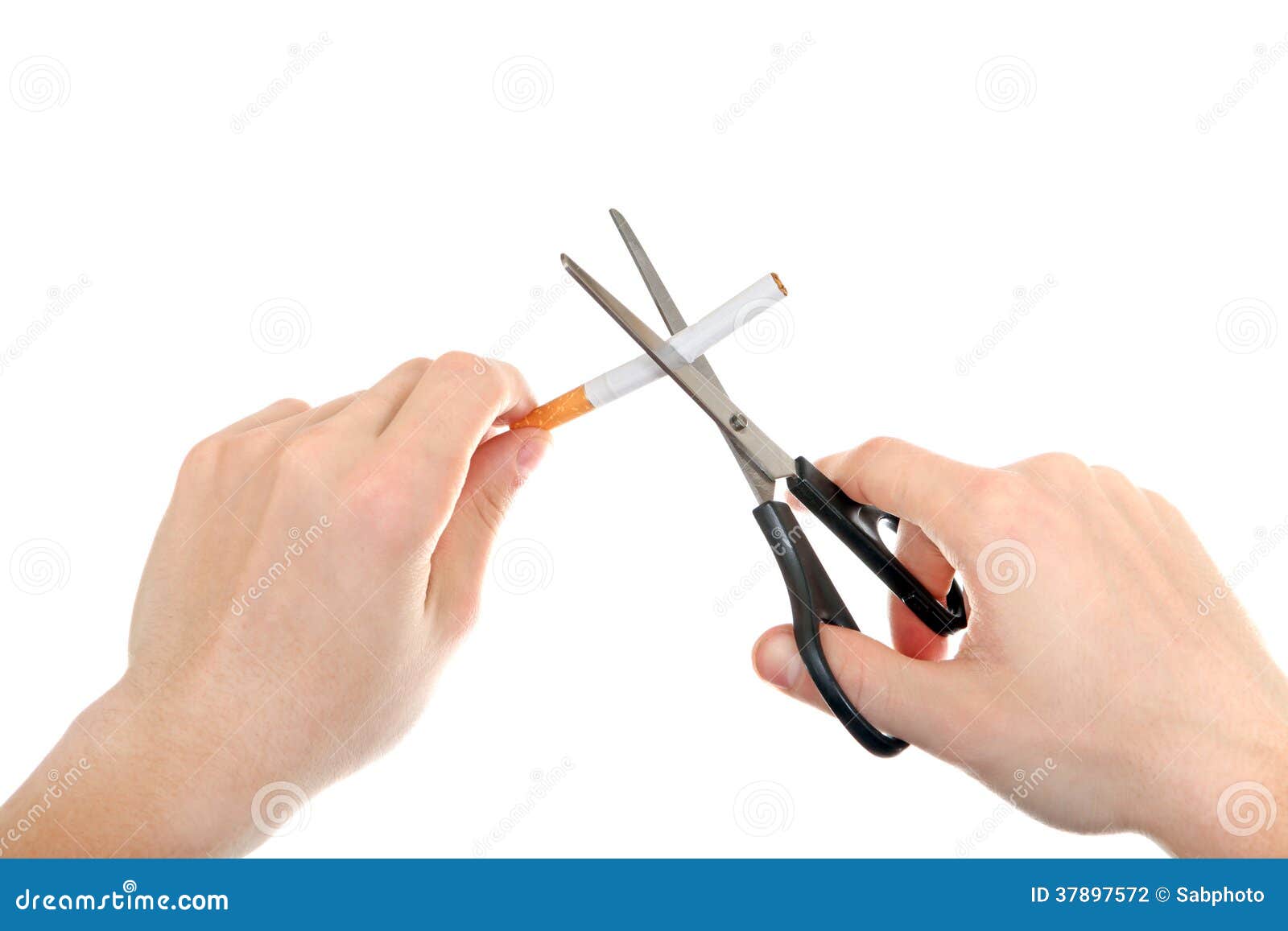 Person Cutting a Cigarette Closeup Stock Photo - Image of break, face ...
