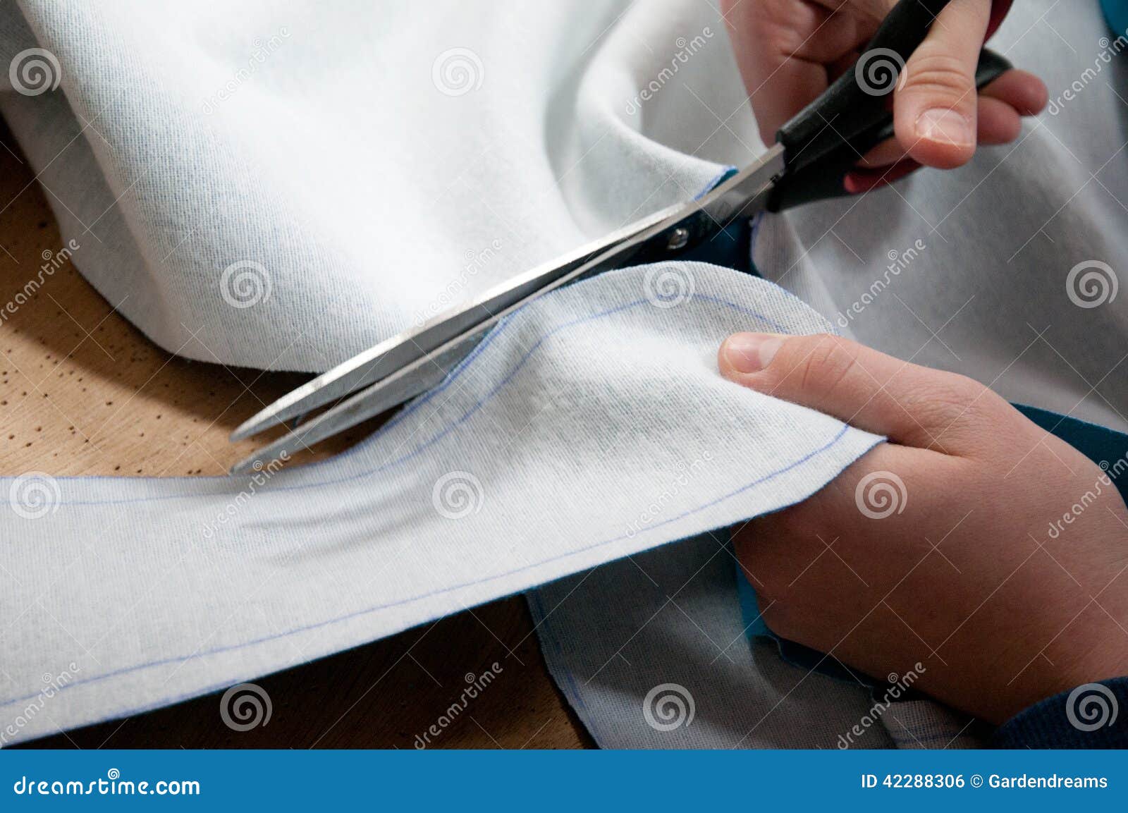 Person Cutting with Scissors Stock Photo - Image of material, arts ...