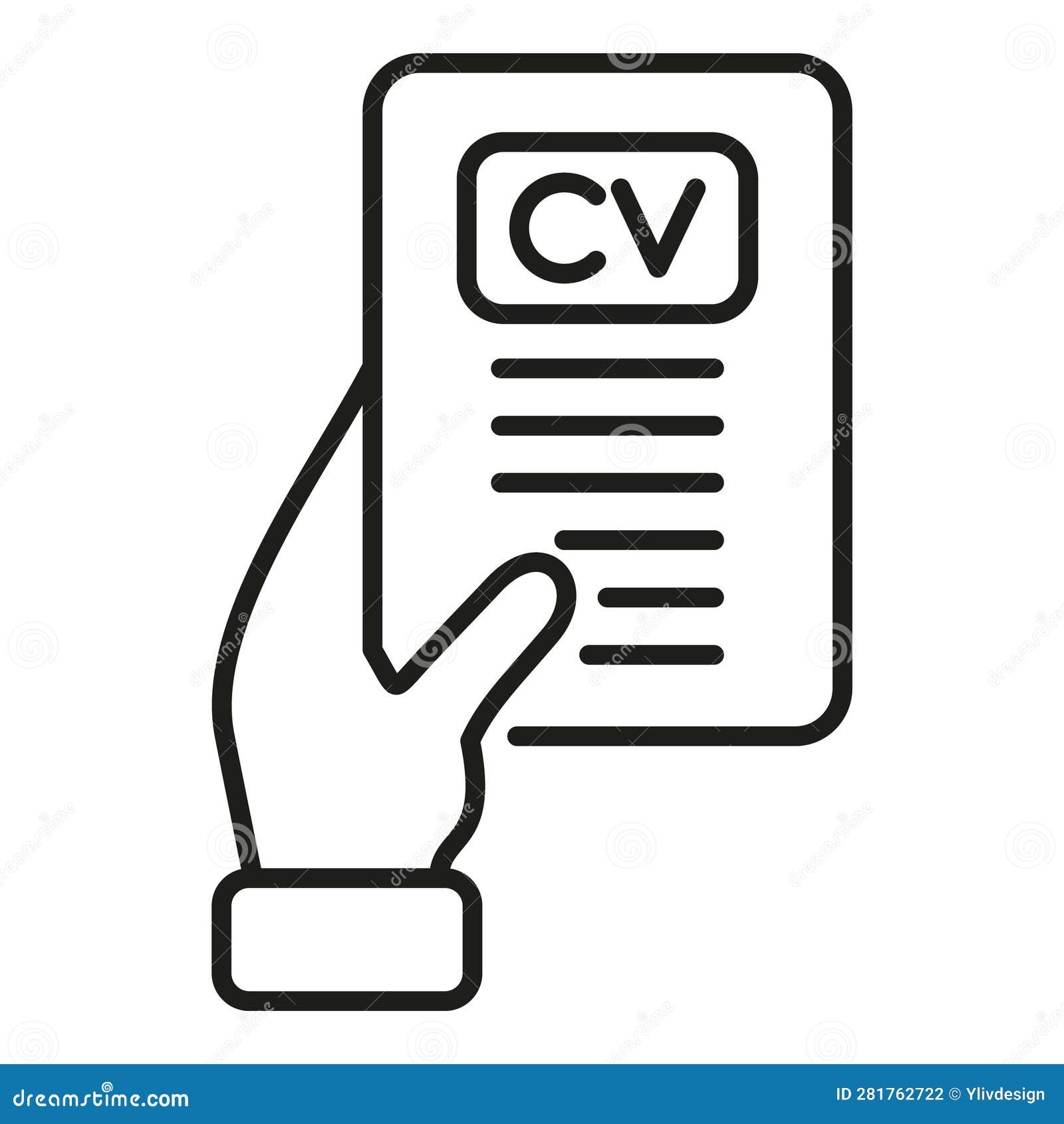 Person Cv Icon Outline Vector. Human Work Stock Vector - Illustration ...