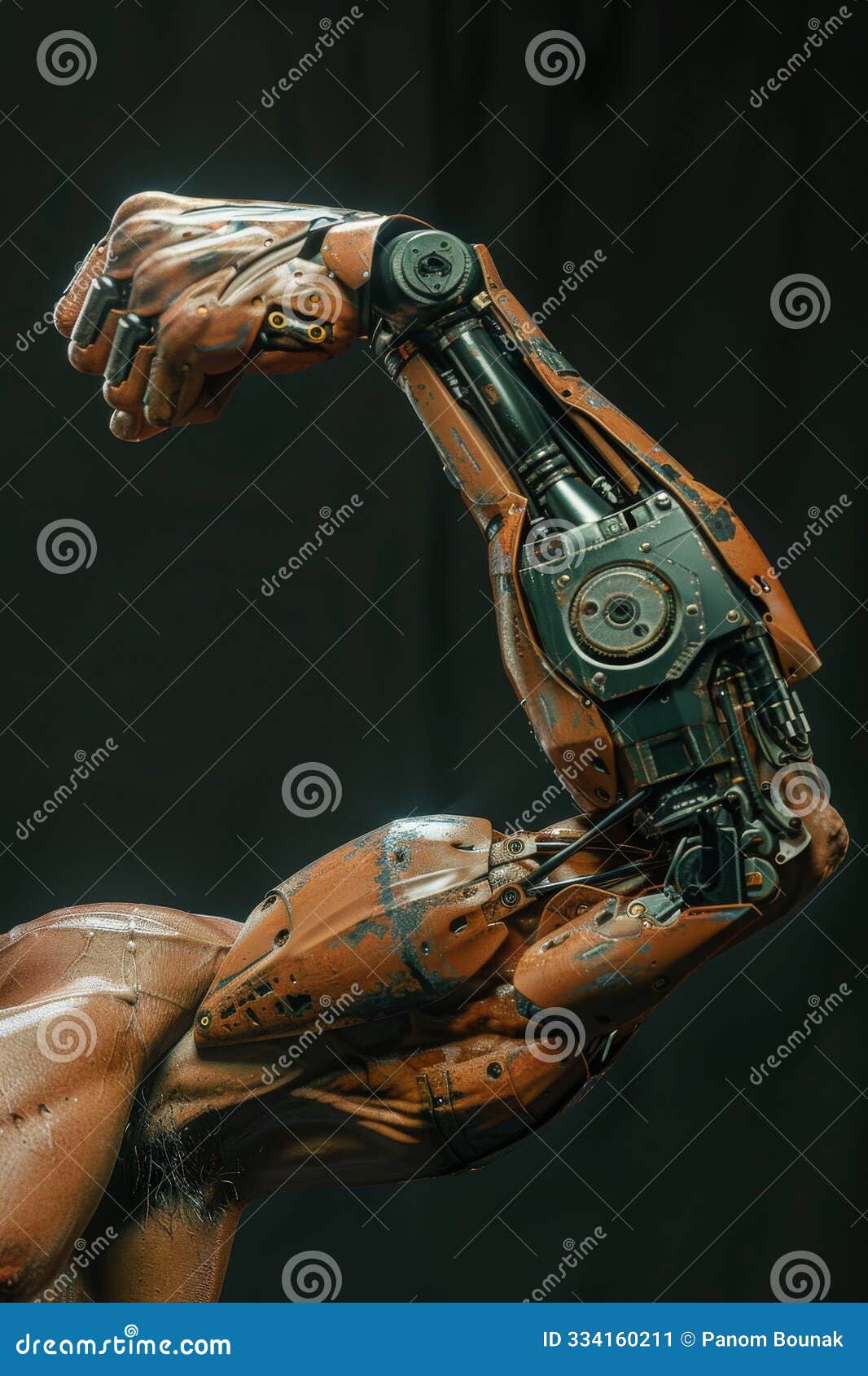 A Person with a Cybernetic Arm, Showcasing Its Impressive Strength and ...