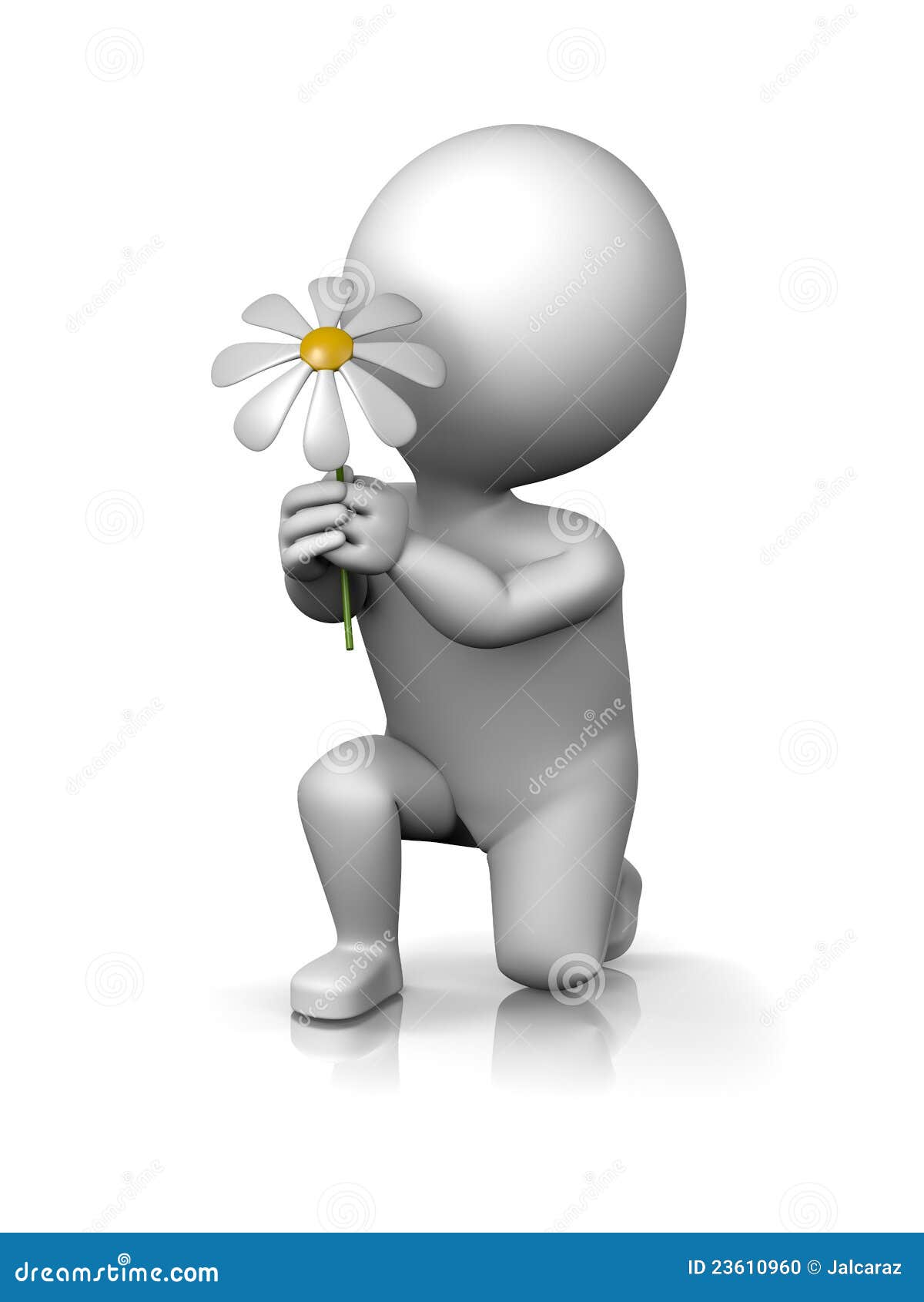 Person declaring his love stock illustration. Illustration of flower ...