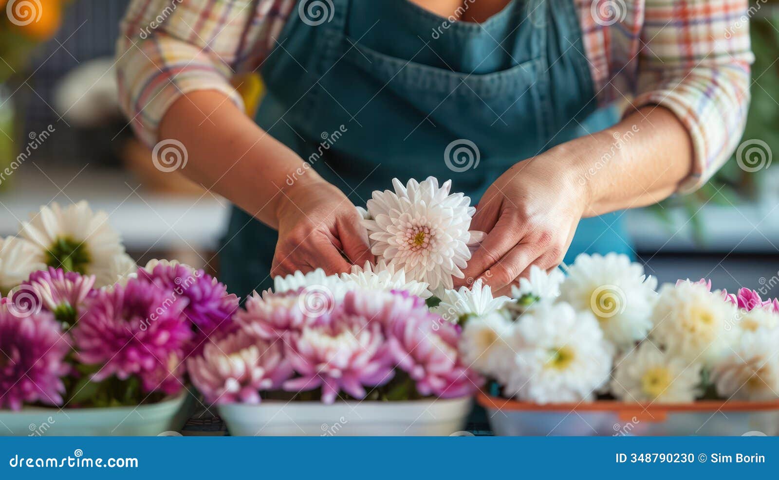 A Person Decorating A Cake On A Table Stock Image | CartoonDealer.com ...