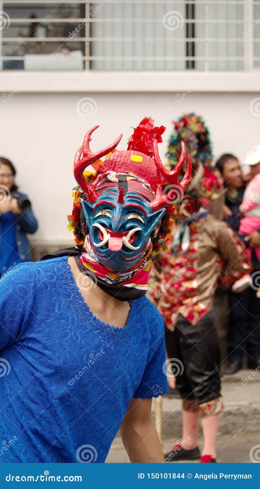 Person in a devil mask editorial stock image. Image of diablada - 150101844