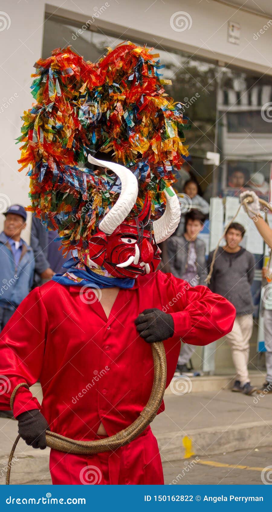 Person in a devil mask editorial photography. Image of diablada - 150162822
