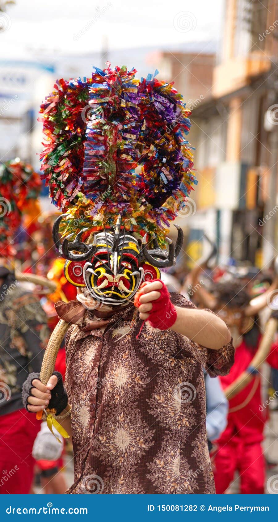 Person in a devil mask editorial photography. Image of diablada - 150081282