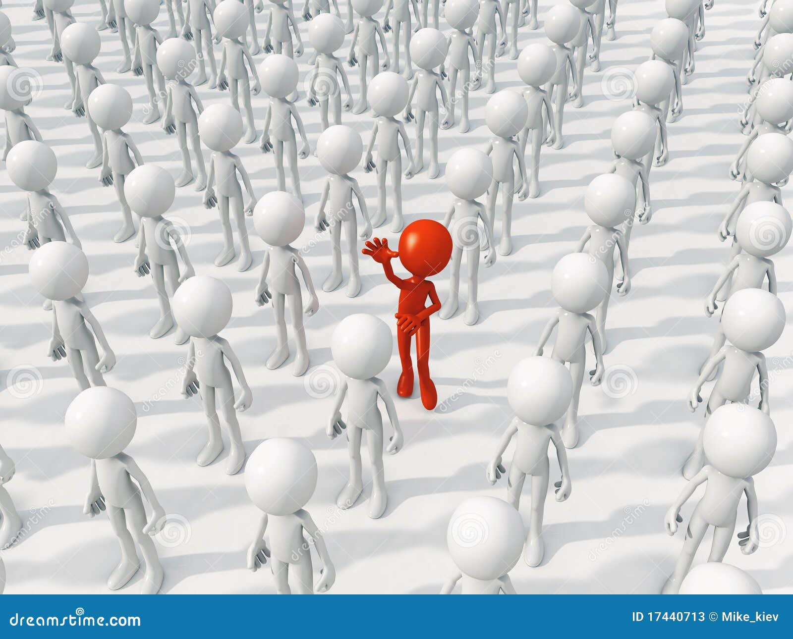 Person Different from the Crowd Stock Illustration - Illustration of ...
