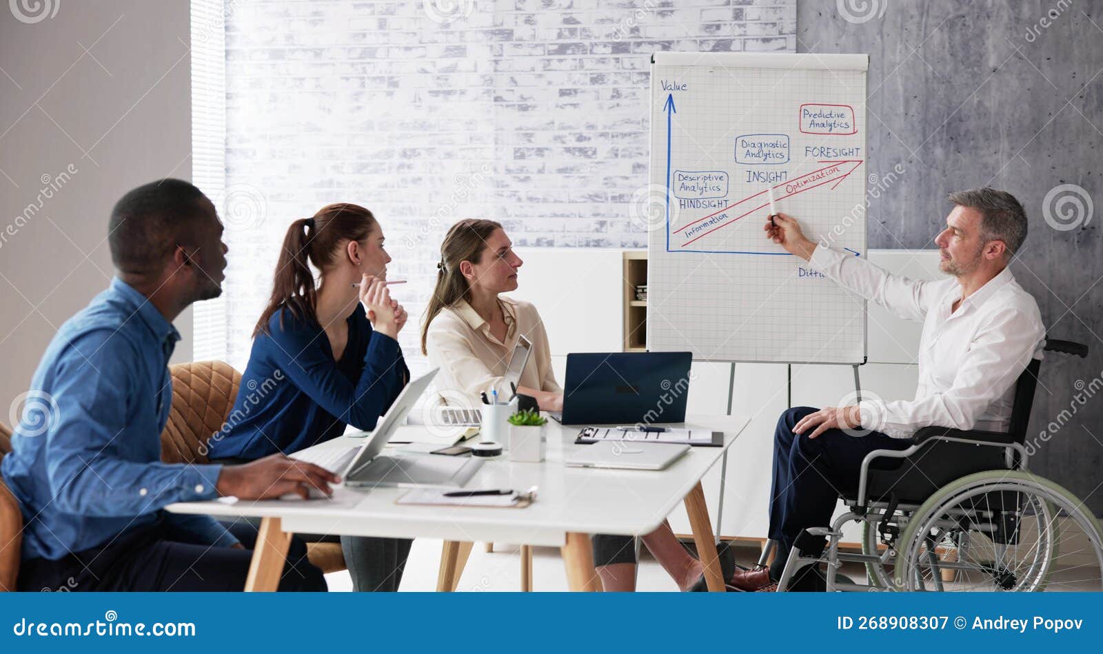 Person with Disability Giving Presentation Stock Image - Image of ...