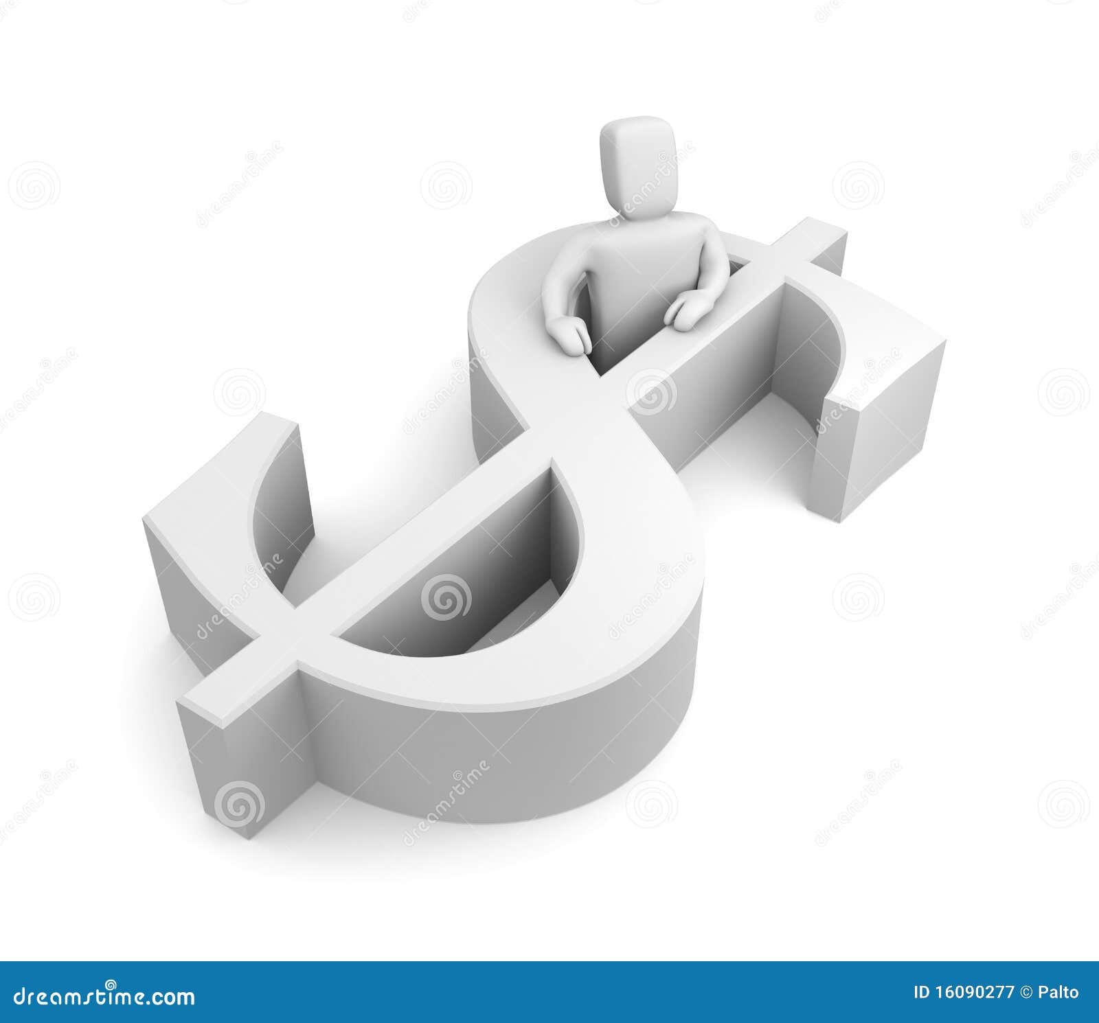 Person with dollar sign stock illustration. Illustration of dollar ...