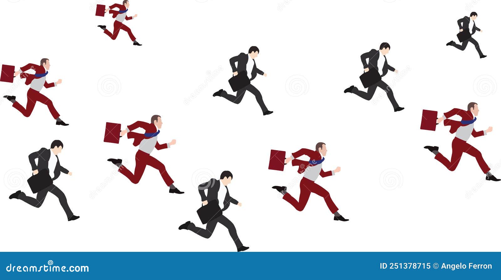 Person Dressed in Red and Black Run Rivals- Stock Vector - Illustration ...