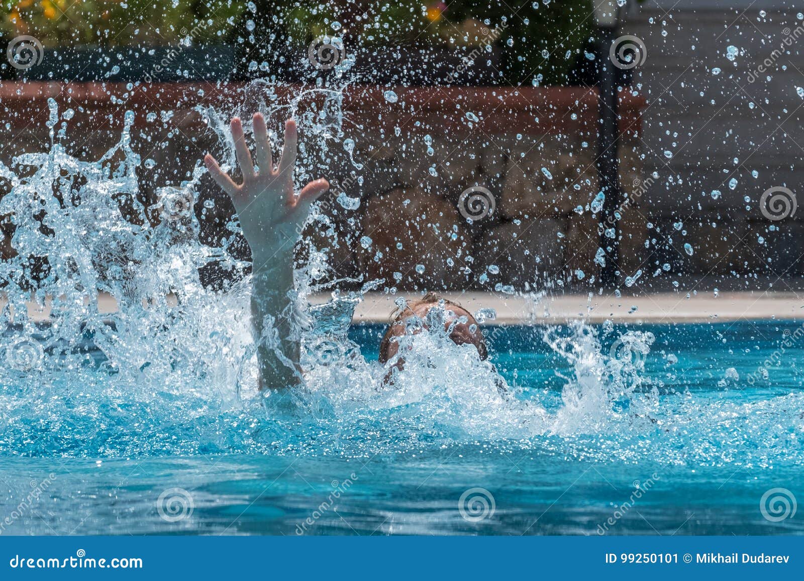 Person drowns in the water stock image. Image of panic - 99250101