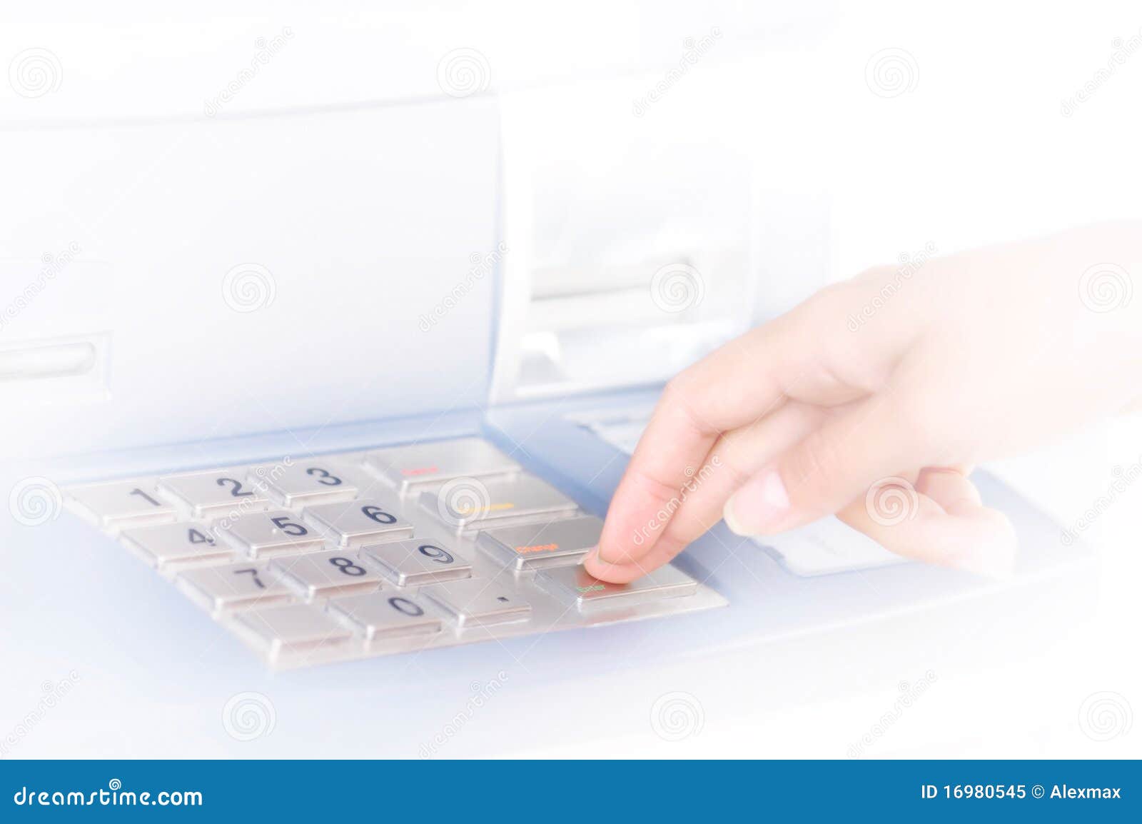 Person Entering PIN into ATM Stock Image - Image of dialing, money ...