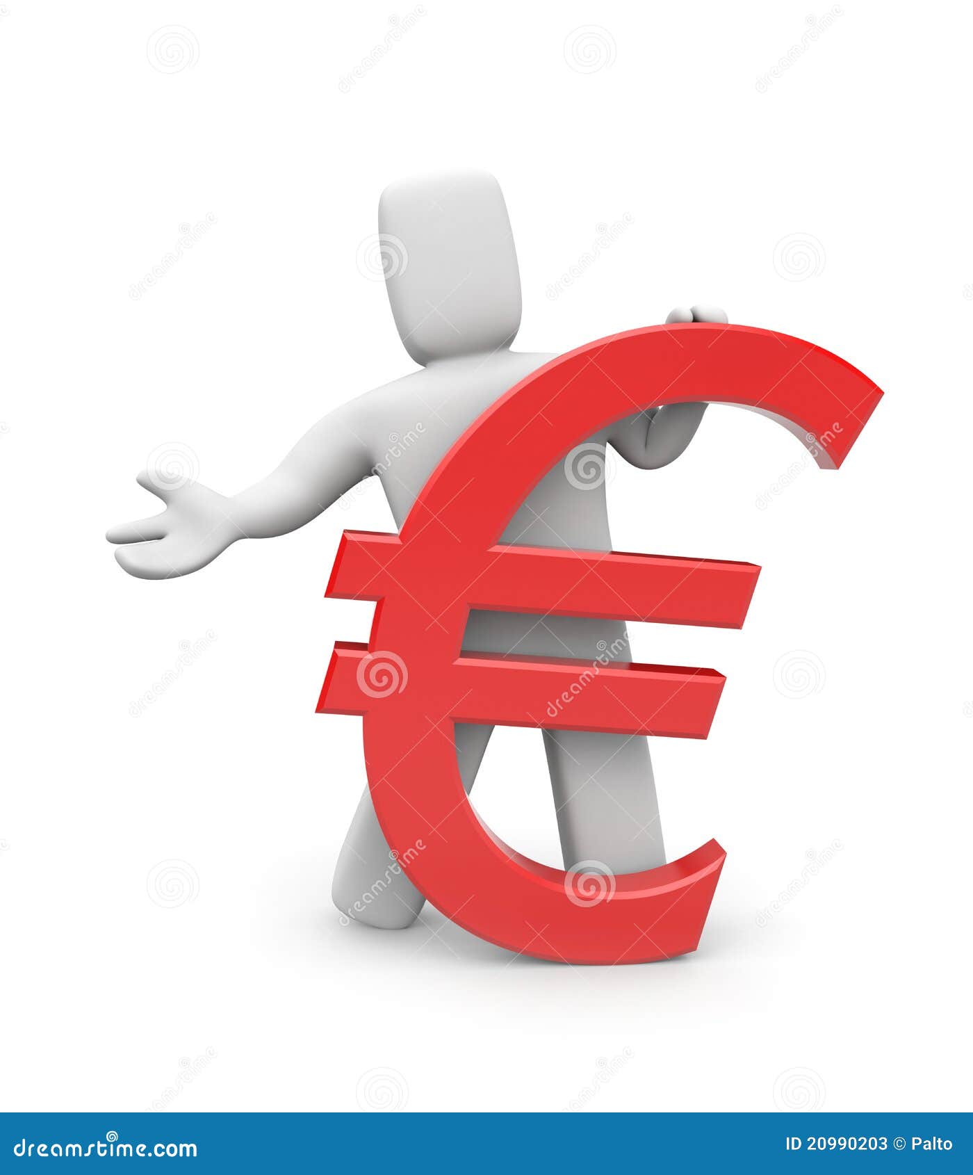 Person and Euro sign stock illustration. Illustration of business ...