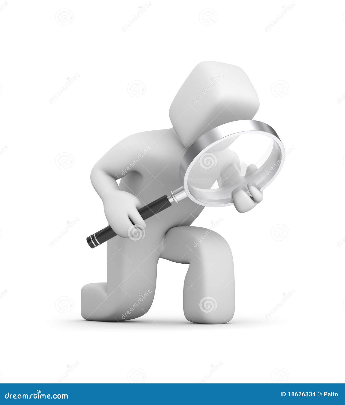 Person examines something stock illustration. Illustration of ...