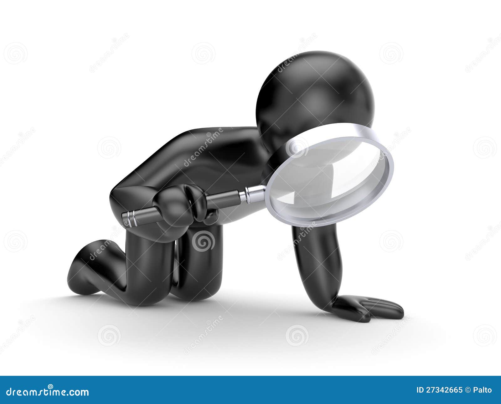 Person examines something stock illustration. Illustration of glass ...