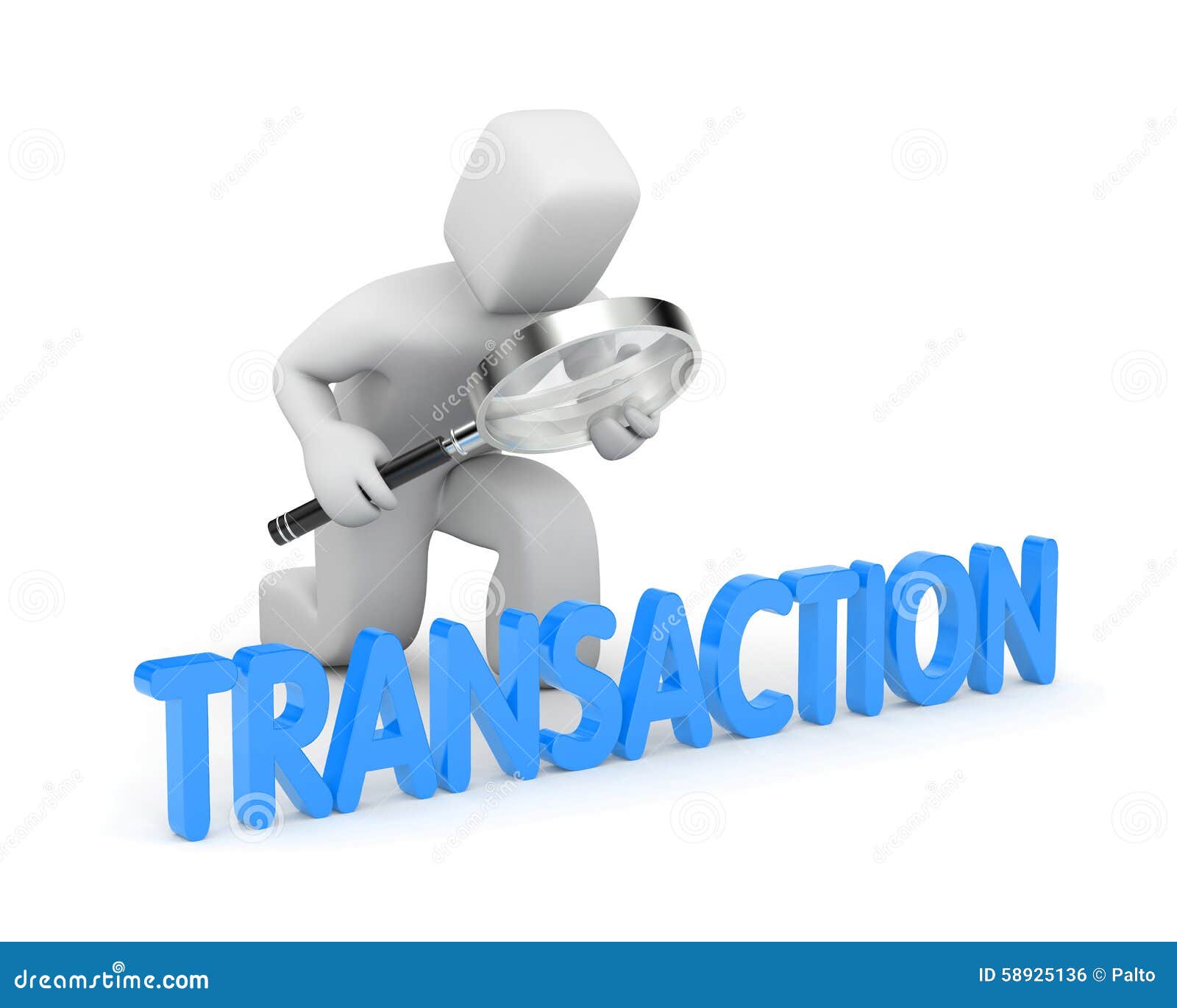 Person Examines Their Transactions Stock Illustration - Illustration of ...