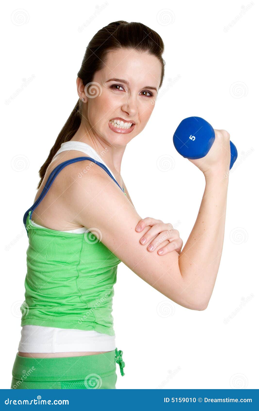 Person Exercising stock photo. Image of white, dumbbells - 5159010