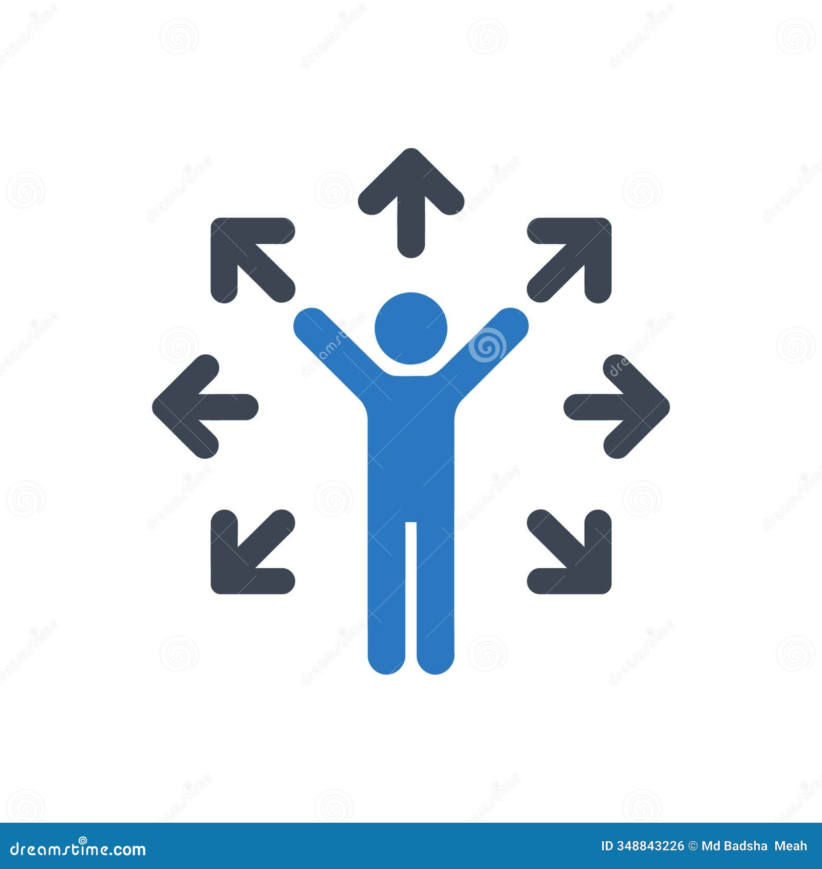 Person Expansion Direction Icon Cartoon Vector | CartoonDealer.com ...