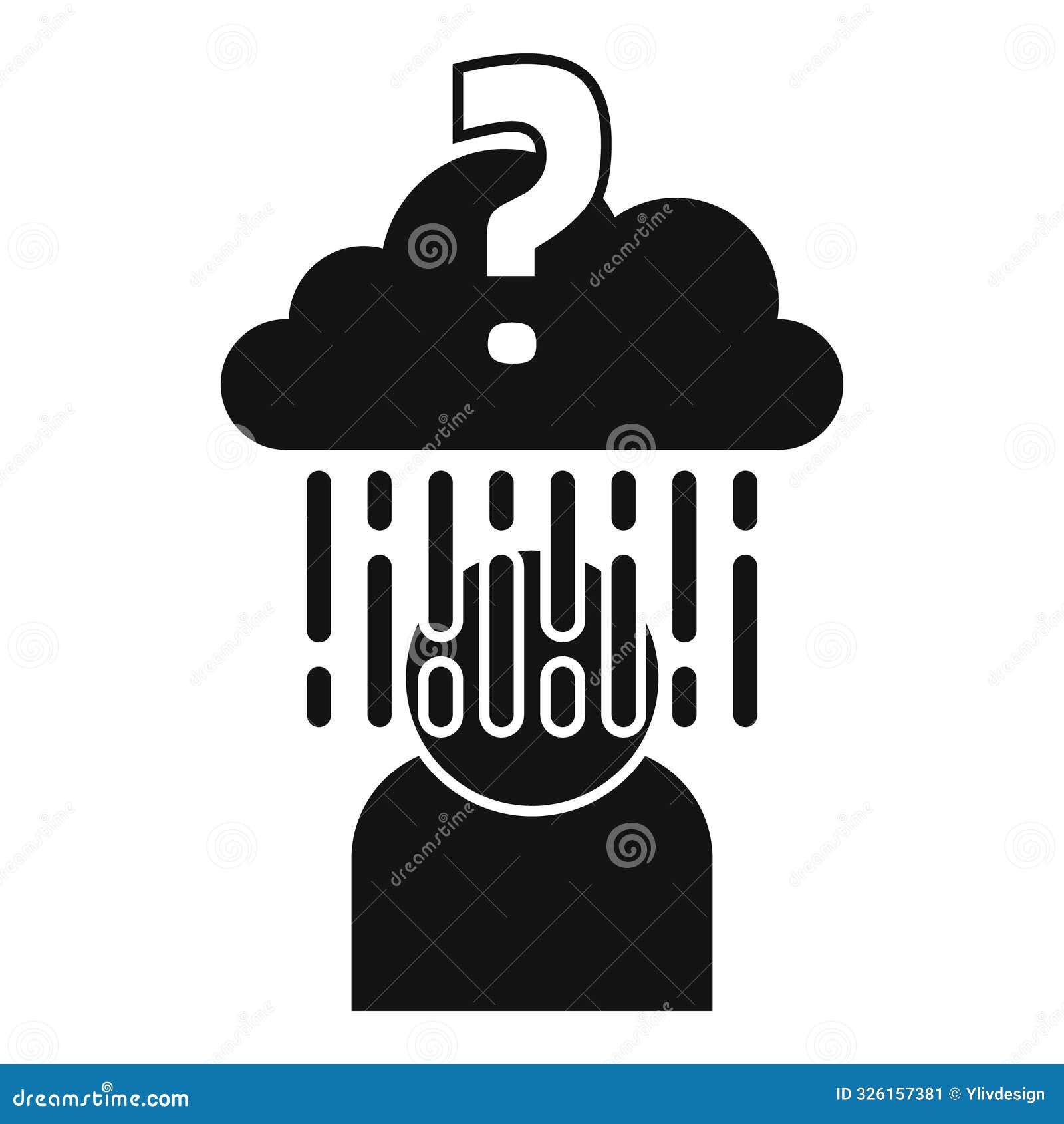 Person Experiencing Information Overload with Raining Data and Question ...