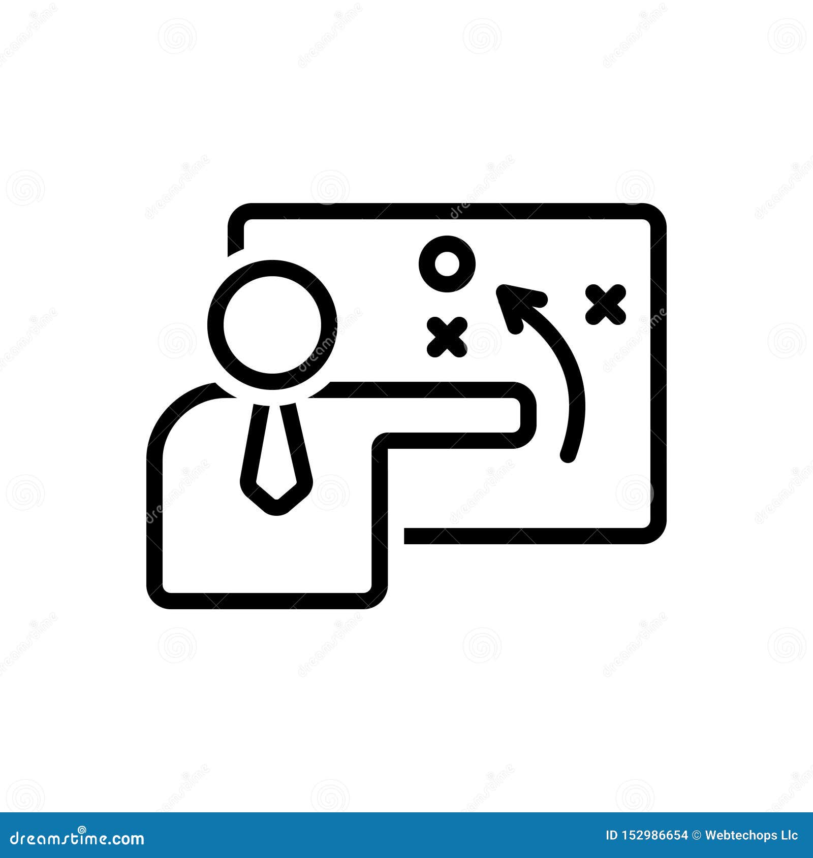 Person Explaining Strategy Transparent Icon. Person Explaining S Vector ...