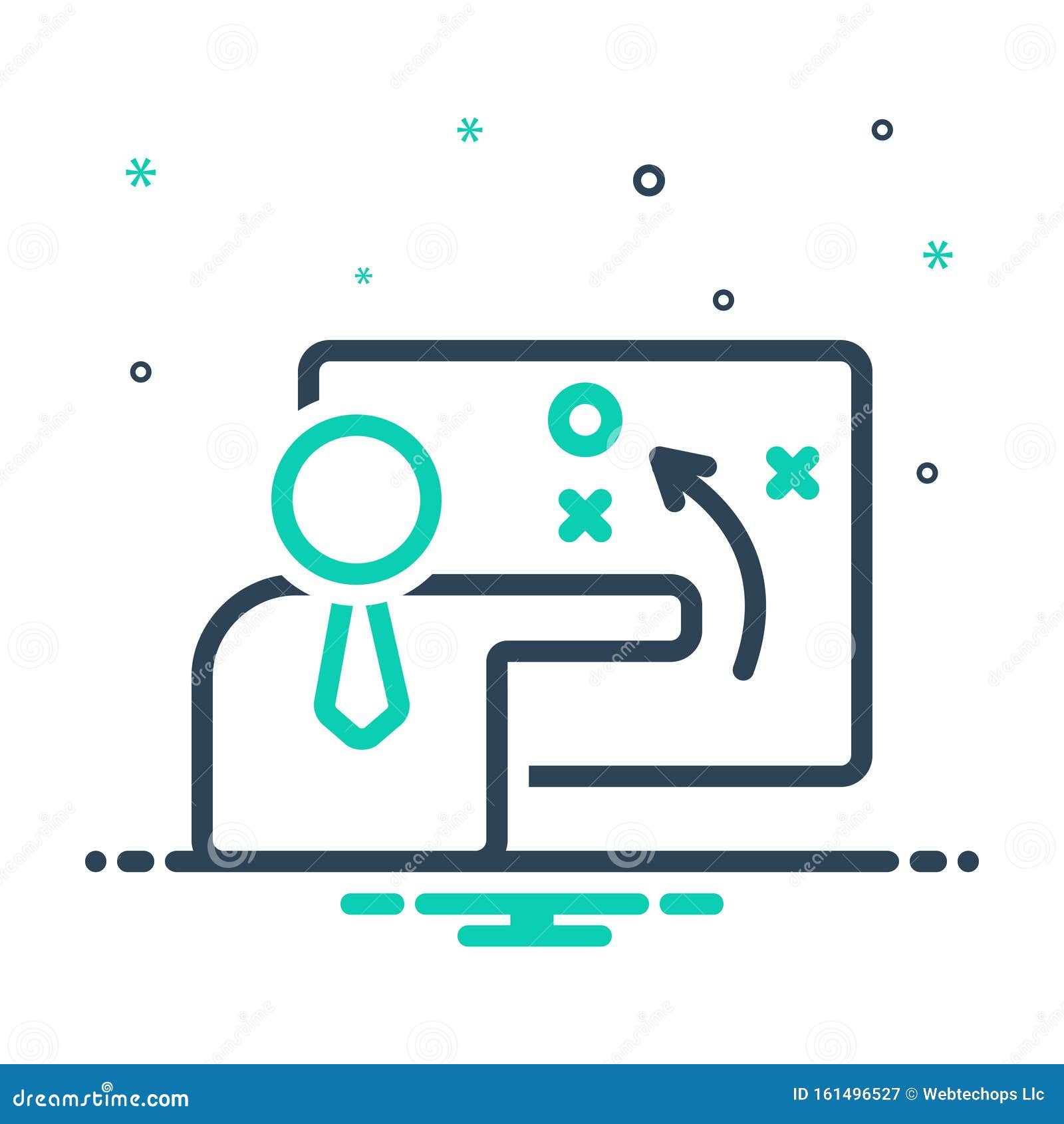 Person Explaining Strategy Transparent Icon. Person Explaining S Vector ...