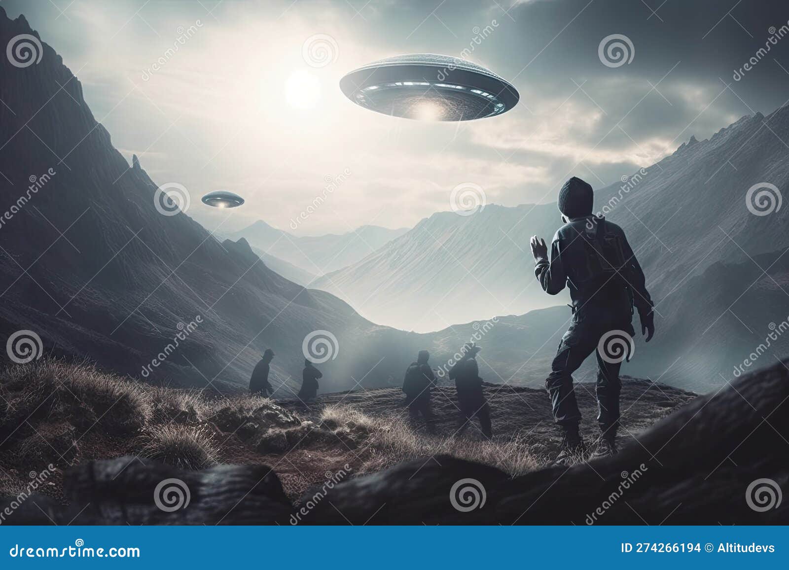 Person, Exploring Alien World and Discovering Unknown Alien Lifeforms ...