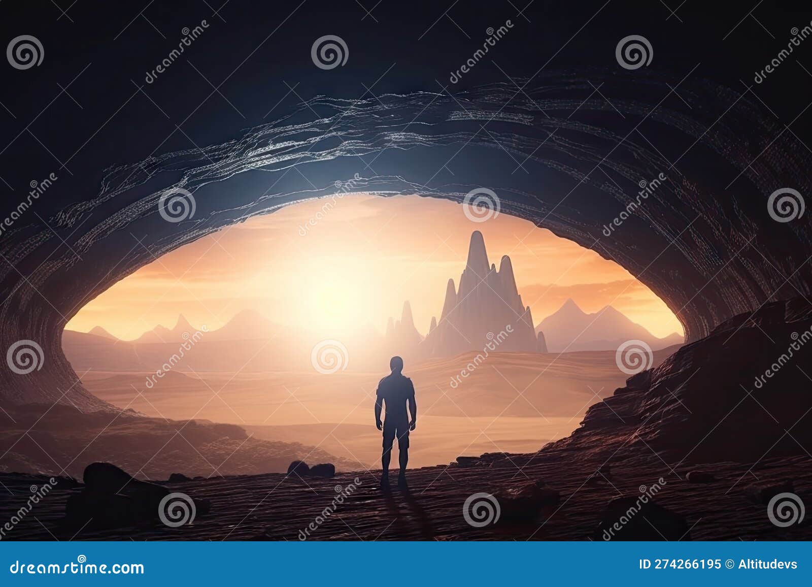 Person, Exploring Alien World and Discovering Unknown Alien Lifeforms ...