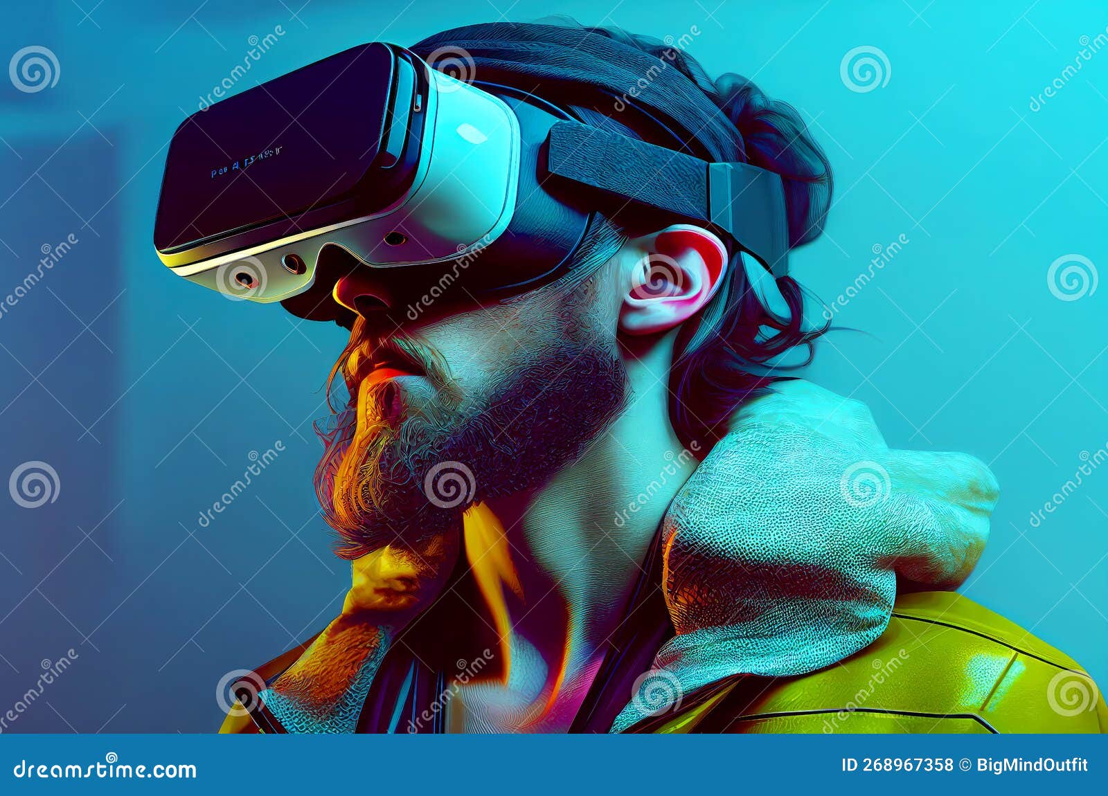 Person is Exploring Augmented Reality with VR Googles Stock Photo ...