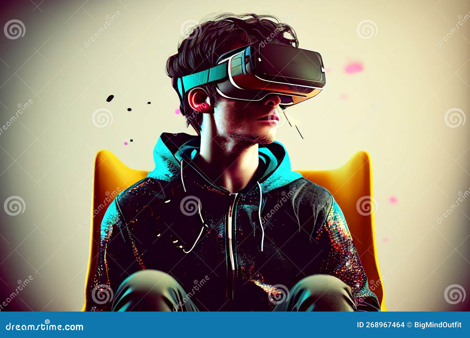 Person is Exploring Augmented Reality with VR Googles Stock Photo ...