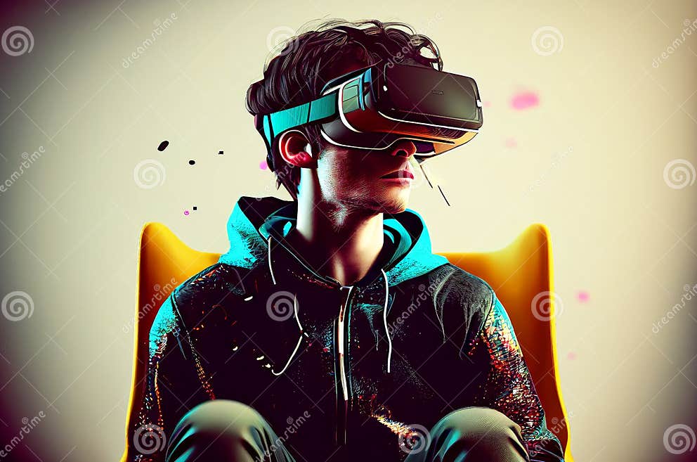 Person is Exploring Augmented Reality with VR Googles Stock Photo ...