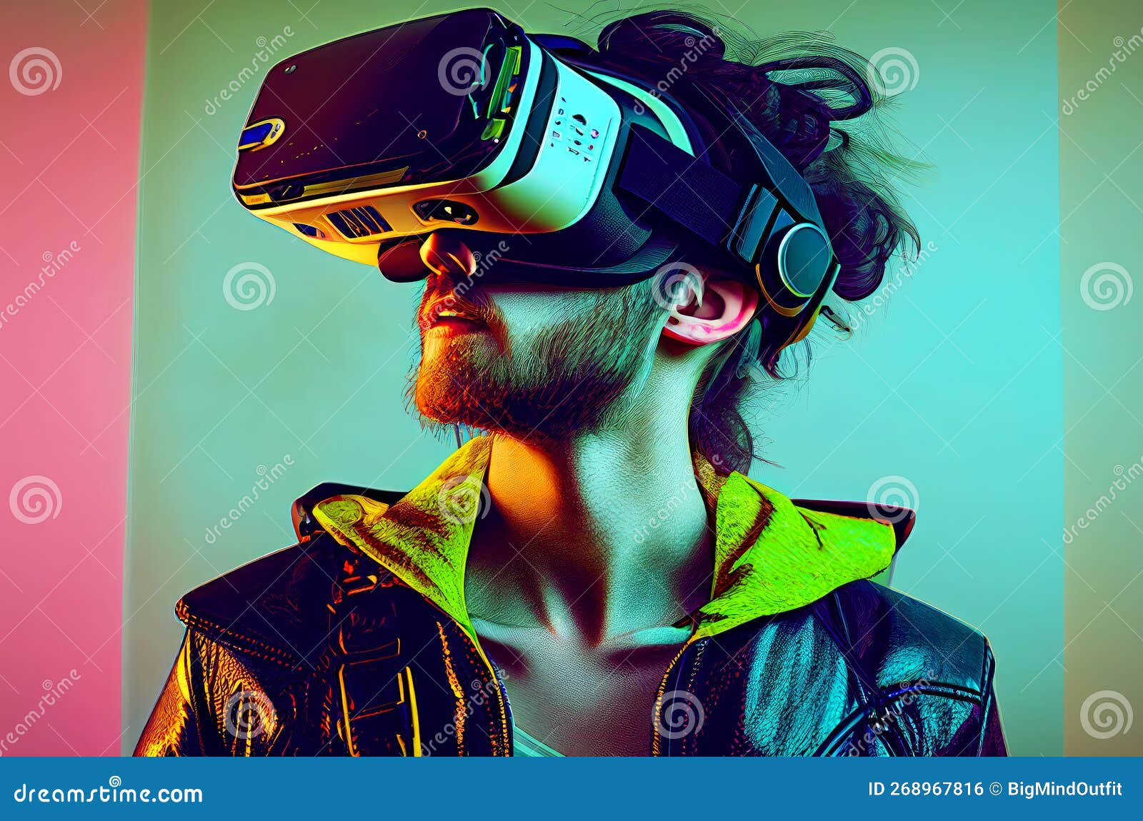 Person is Exploring Augmented Reality with VR Googles Stock Photo ...