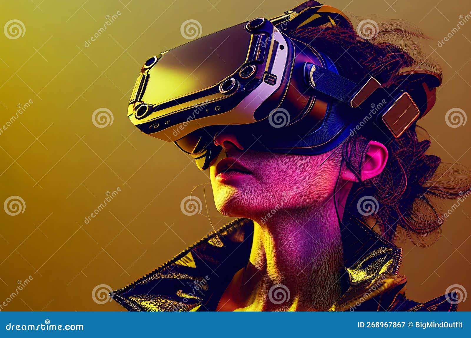 Person is Exploring Augmented Reality with VR Googles Stock ...