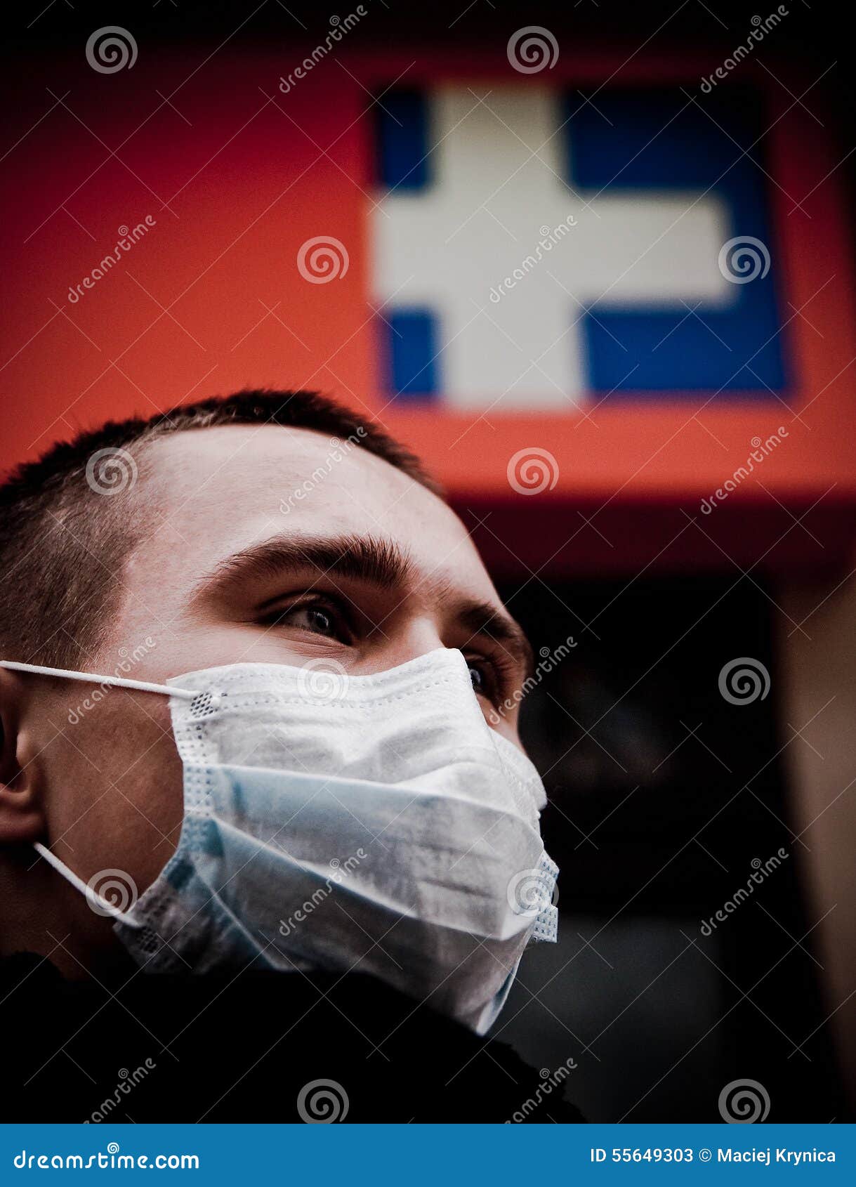 Person in the face mask stock image. Image of background - 55649303