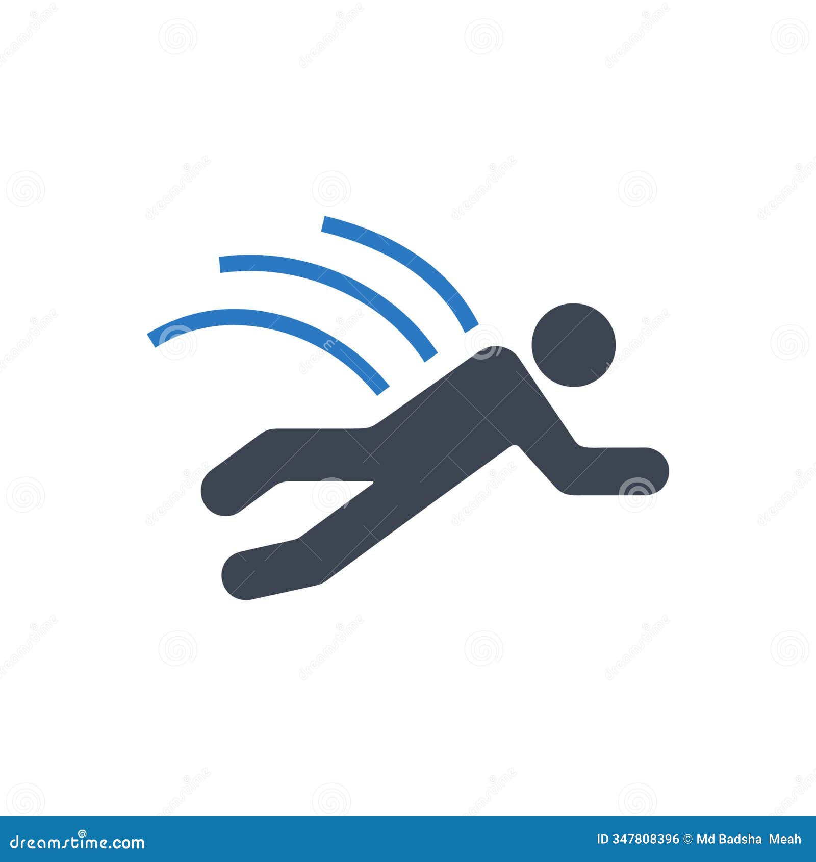 Person Falling Down Icon stock vector. Illustration of hazard - 347808396