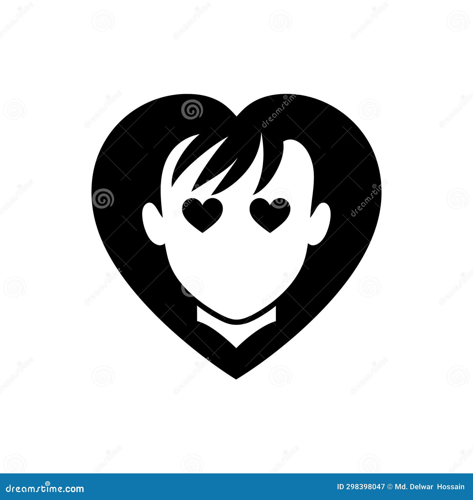 A person feels loved icon stock vector. Illustration of warm - 298398047