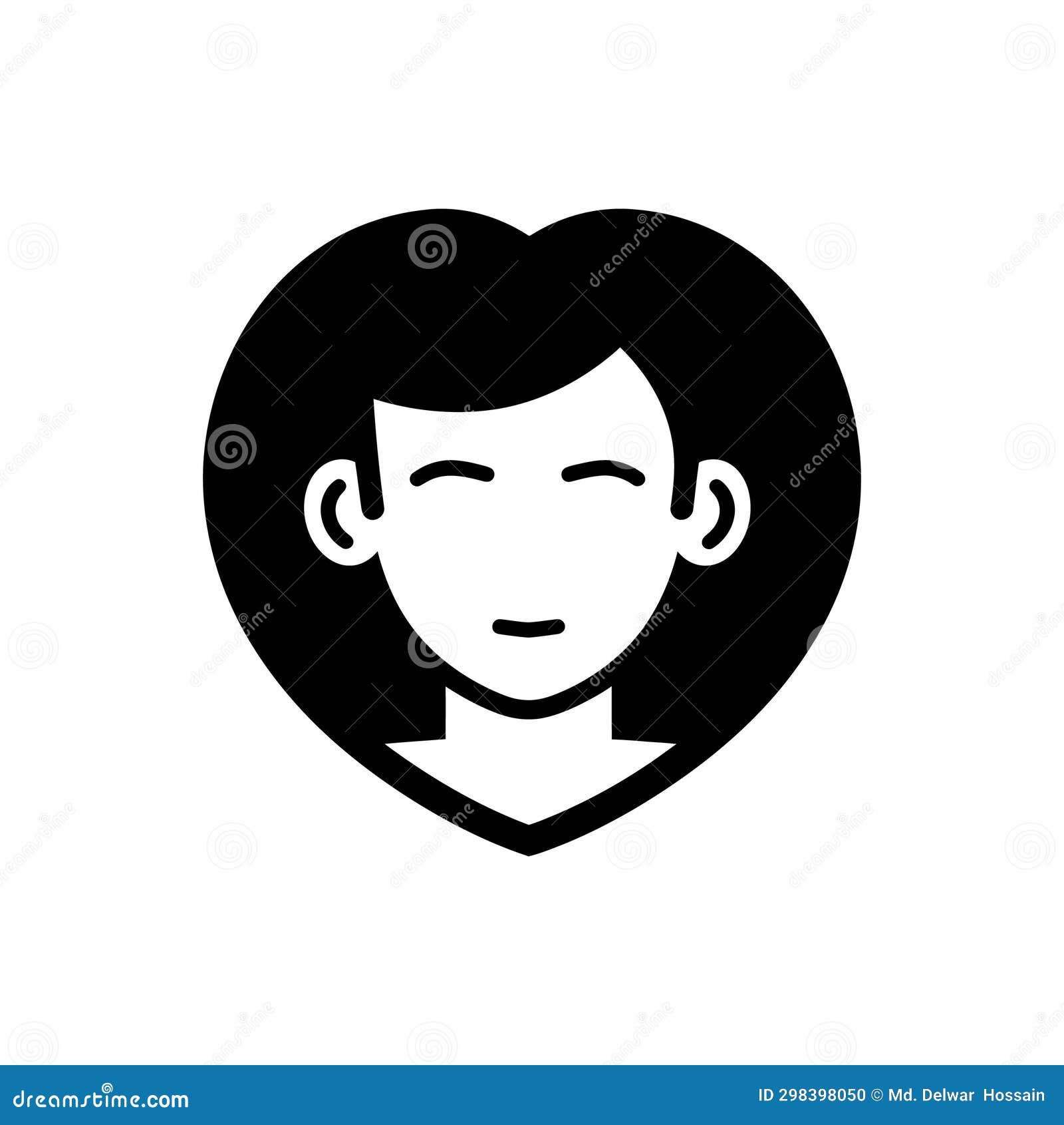 A person feels loved icon stock vector. Illustration of cherished ...