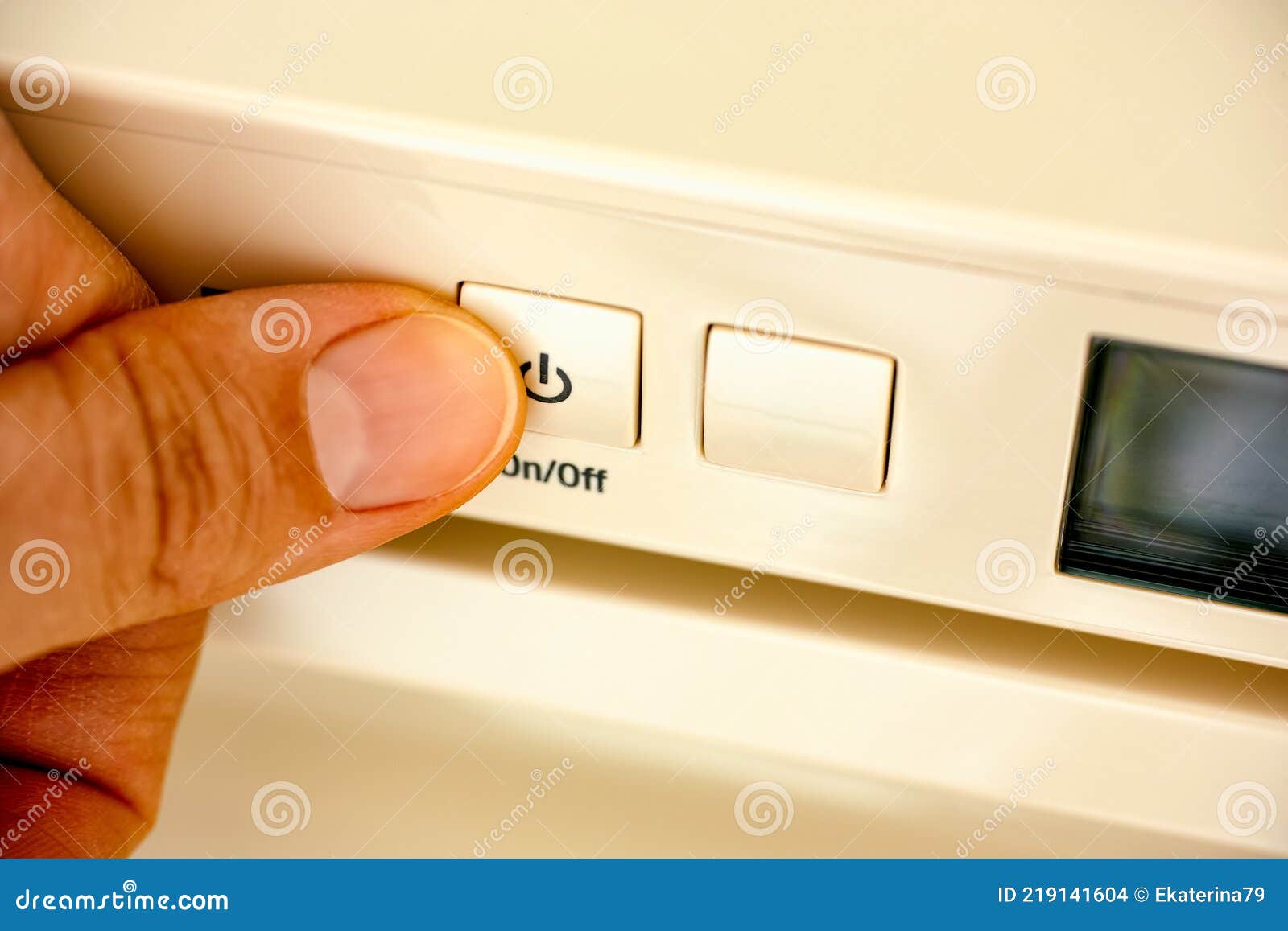 Person Finger Pressing an on Off Button Stock Photo - Image of finger ...