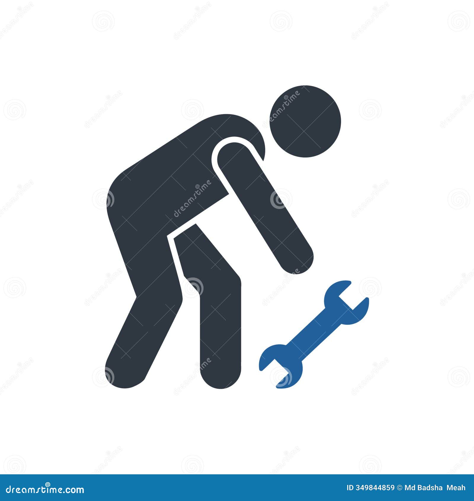 Person Fixing Tools Icon Cartoon Vector | CartoonDealer.com #349844859
