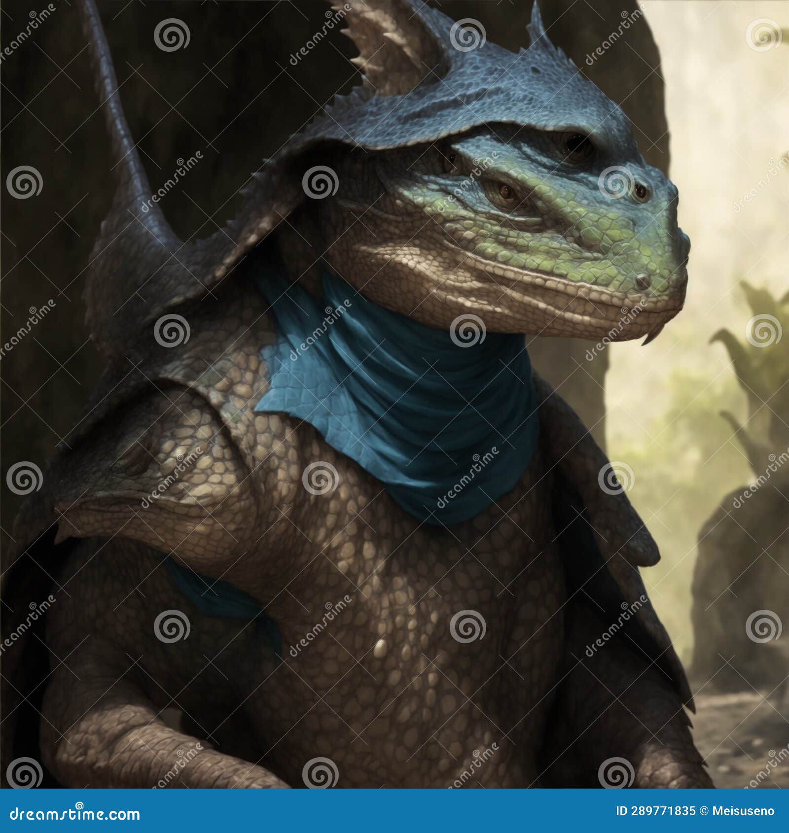 Person in the Form of a Combination Lizard and Dragon, in the Dungeon ...