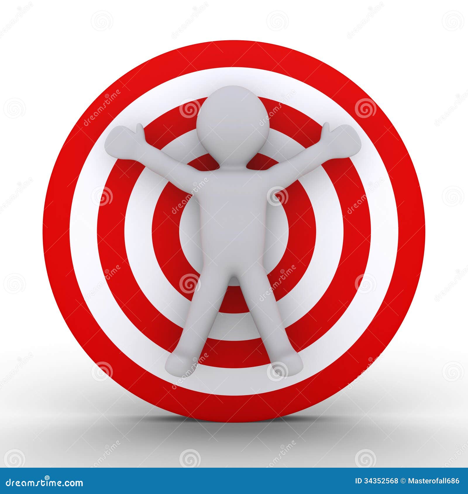 Person in Front of a Target Stock Illustration - Illustration of round ...