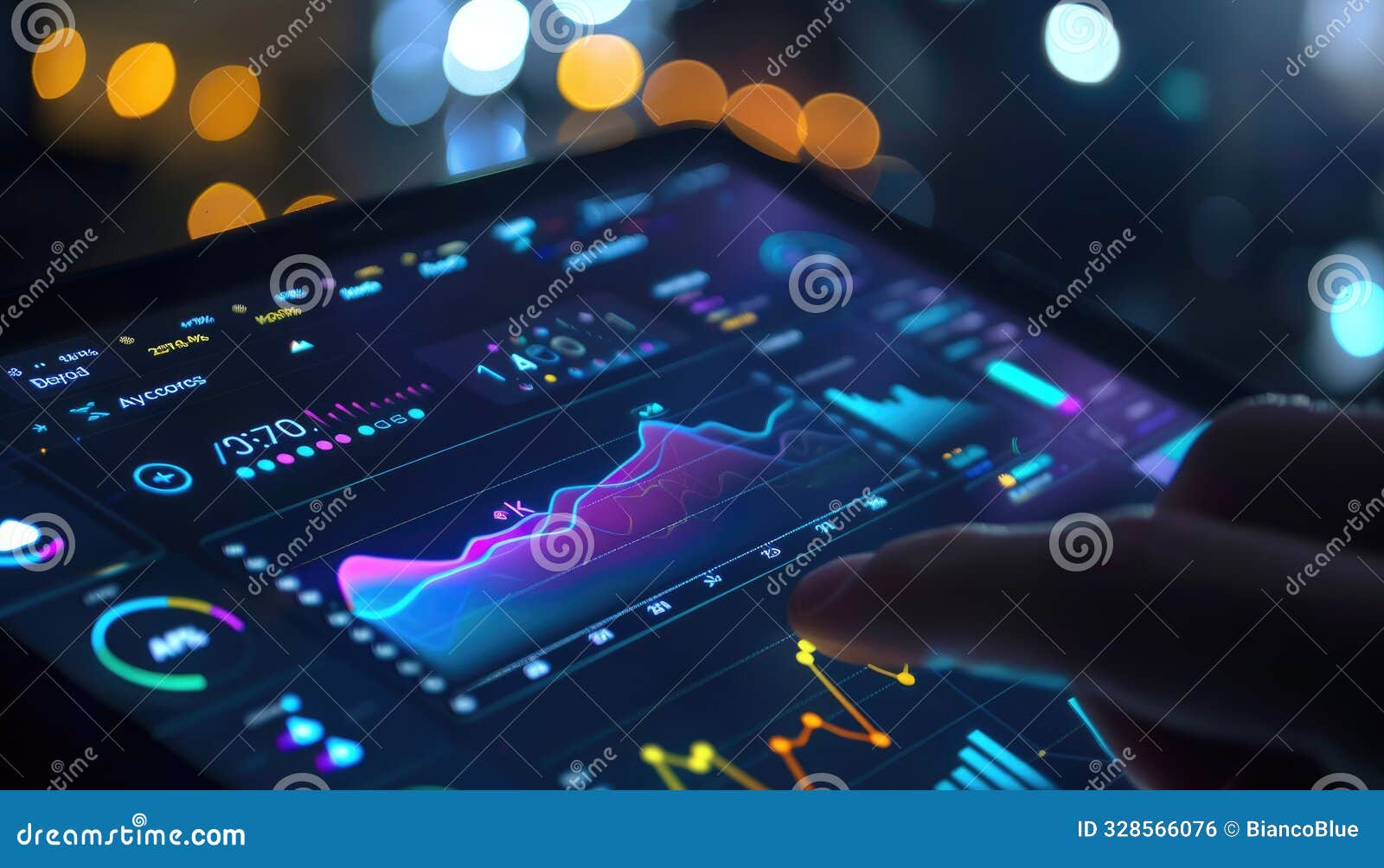 Advanced Sleep Monitoring Technology with Futuristic Data Visualization ...