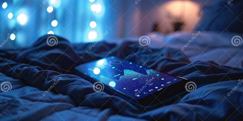 Advanced Sleep Monitoring Technology with Futuristic Data Visualization ...